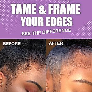 EBIN NEW YORK 24 Hour Edge Tamer - Extreme Firm Hold (2.7oz/ 80ml) - No Flaking, White Residue, Shine and Smooth texture with Argan Oil and Castor Oil