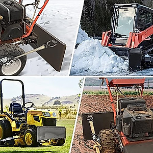 1/2" Skid Steer Mount Plate Quick Tach Attachment Loader Plate Compatible with Bobcat Kubota, with One Year Warranty