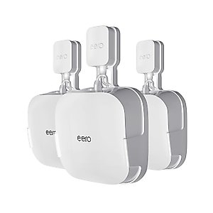 COOLWUFAN Wall Mount Holder for eero Pro 6/6E Home WiFi System - Simple and Sturdy Stand Bracket for Tri-Band Mesh Wi-Fi 6 System (White, 3 Pack)