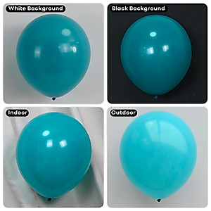 Peacock Blue Balloons Different Sizes, 123 Packs Mint Blue Balloons, Pack of 18 12 10 5 Inch Teal Blue Balloon Garland Arch Kit for Birthday Baby shower Dolphin Mermaid Theme Party Decoration