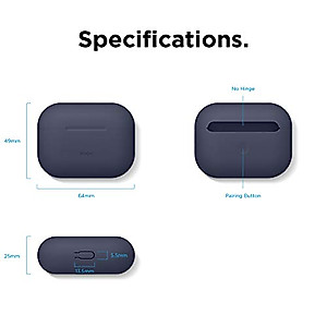 elago Original Case Compatible with Apple AirPods Pro Case - Protective Silicone Cover, Anti-Slip Coating, Precise Cutout, Supports Wireless Charging (Jean Indigo)