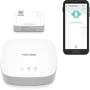 YoLink Smart Vibration & Shock Sensor, Generator, Pump Running, Glass Break, Anti-Tamper, Vehicle Alarm, Hub Included!