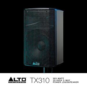 ALTO TX310 – 350W Active PA Speaker with 10" Woofer for Mobile DJ and Musicians, Small Venues, Ceremonies and Sports Events, Black