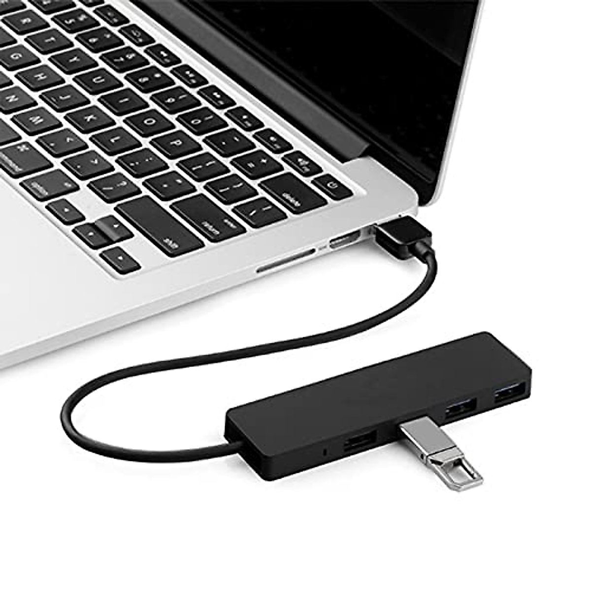 USB Hub, 4 Port USB 3.0 Hub, Ultra Slim Portable Data Hub Applicable for PC Mac Laptop Desktop