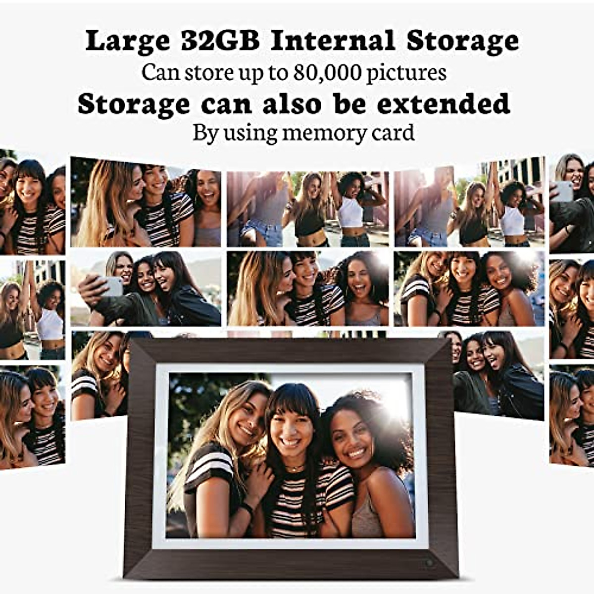BSIMB 11 Inch 32GB FHD Smart Digital Photo Frame with 1920x1280 IPS Touch Screen, WiFi Could Picture Frame, Instantly Share Photos & Videos via Email/App, Motion Sensor, Gift for Grandparents