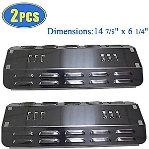 Adviace 14 7/8" Porcelain Steel Heat Plate, Heat Shield, Heat Tent, Burner Cover Replacement for Dyna-Glo DGP350NP, DGP350SNP-D, 101-03005, Master Forge MFA350BNP, MFA350CNP, Home Depot DGP350NP-D.