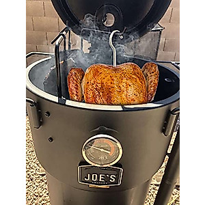 Upgraded Vertical Skewer Al Pastor Skewer, BBQ Poultry Turkey Hanger Chicken Rack Shawerma Brazilian Skewer Hack Stand for Grill Meat Spit Stainless Steel (with 1 Base,3 Skewers and 2 Chicken Hangers)