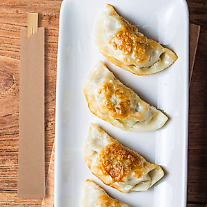 Cabilock 200Pcs Kraft Paper Chopsticks Sleeve Portable Chopsticks Pack Reusable Chopsticks Cover Paper Chopstick Bog Pouch for Straws Cutlery Spoon 22cm