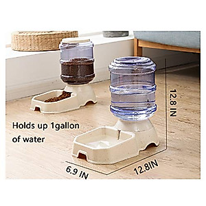 QLING Pet Water Dispenser Automatic for Dogs Cats, 100% BPA-Free, Gravity Refill, Easily Clean, Self Feeding for Small Large Pets Puppy Kitten Rabbit Bunny