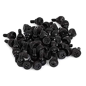 New PC for Computer Case Thumbscrews M3.5 Thumb Screws Black 50 Pcs SCRW-107023