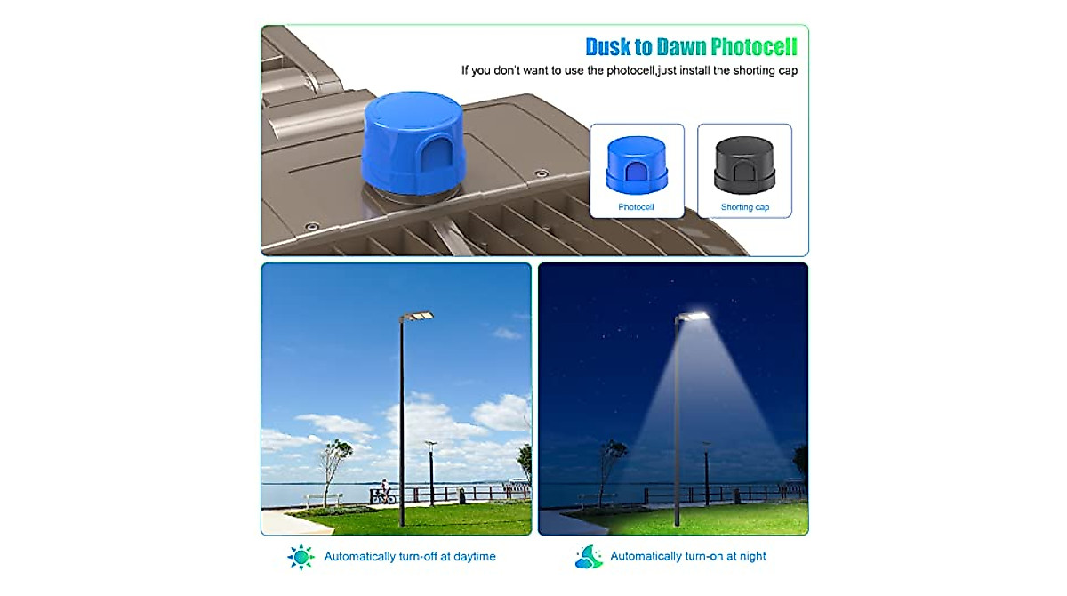 320W LED Shoebox Parking Lot Light Dusk to Dawn 44800LM 5000K
