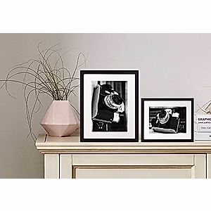 LUOFU 10x12 Picture Frames Set of 2,Black Picture Frame 10x12,Display Pictures 7x9 with Mat or 10x12 without Mat,Multi Photo Frames Collage for Wall Art Decorative or Tabletop Display