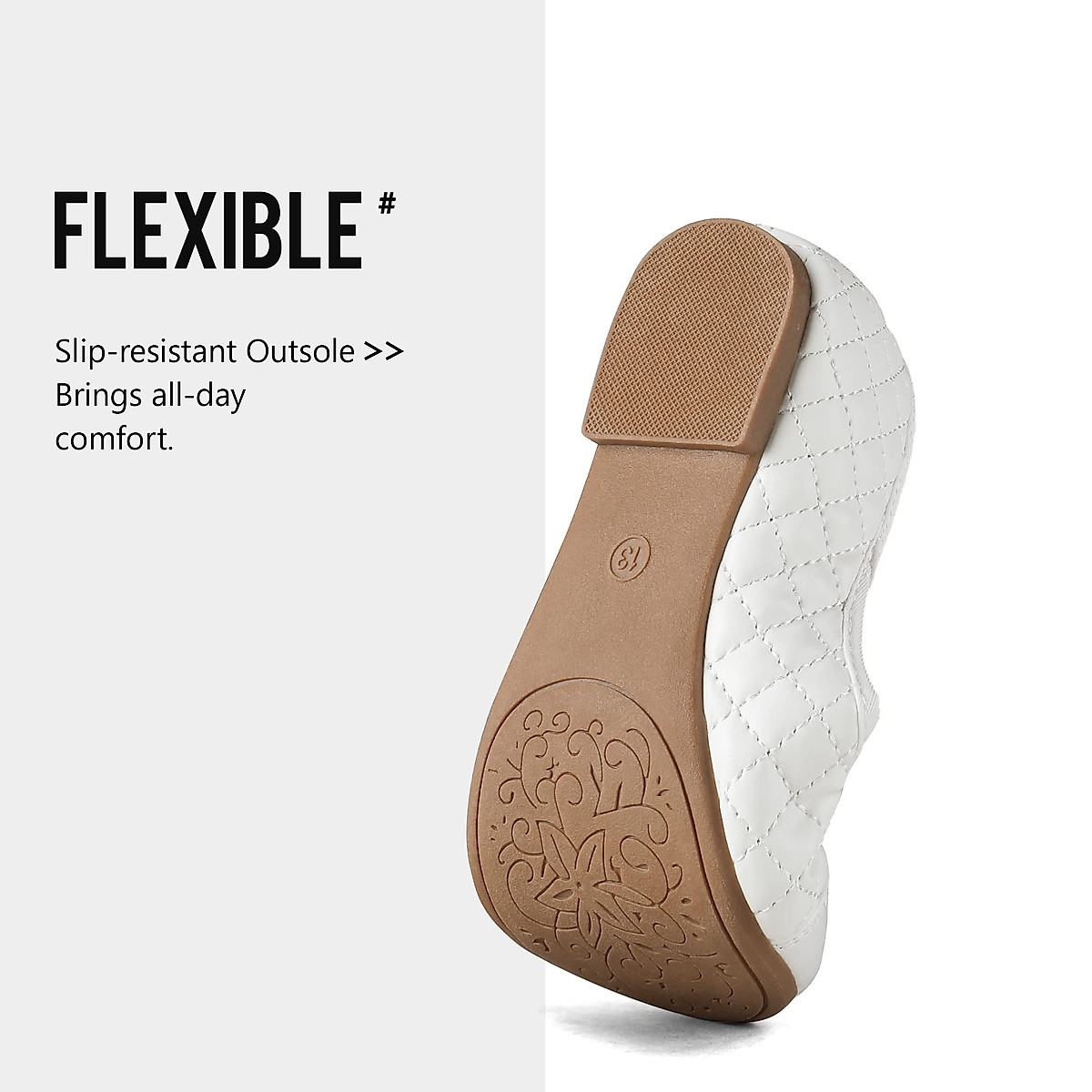 DREAM PAIRS Girls Dress Shoes Flower Girl Slip-on Cute Bow Ballet Flats for Wedding, Party,Size 2 Little Kid,White,SDFL224K