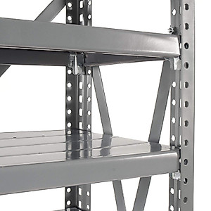 Global Industrial 13 Shelf Steel Shelving with (96) 4" H Plastic Shelf Bins, Blue, 36x12x72