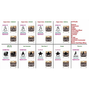 STAR TREK Personalized Command Badge Whiskey Glass - Officially Licensed, Premium Quality, Handcrafted Glassware, 11 oz. Rocks Glass - Perfect Collectible Gift for Series Lovers & Special Occasions