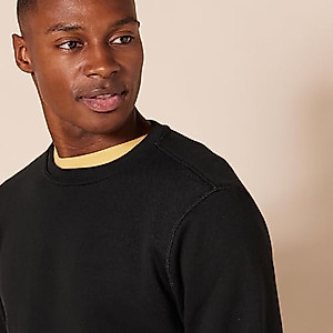 Amazon Essentials Men's Fleece Crewneck Sweatshirt - Black, Large (Available in Big & Tall Sizes)