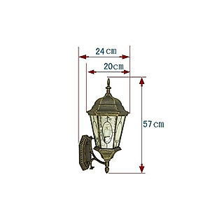 PEHUB Outdoor Waterproof Wall Light Fixture Bronze Completed Balcony Lighting Clear Glass Lantern Wall Lamp House Porch Patio Surface Mount Wall Sconce High Hard-Wired Exterior Light Fixture