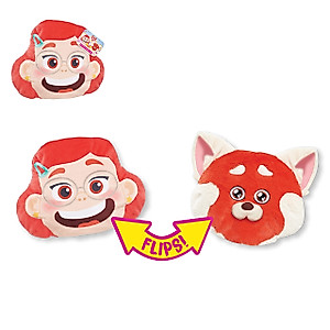 Disney and Pixar Turning Red Meilin Lee Reversible 11-inch Plushie Character Head, Kids Toys for Ages 3 Up by Just Play