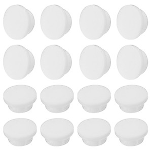 uxcell 16pcs Sink Overflow Rings, Bathroom Kitchen Basin Trim Bath Sink Hole Round Semi-Open Hole Silicone Overflow Drain Cover Insert in Hole (White)