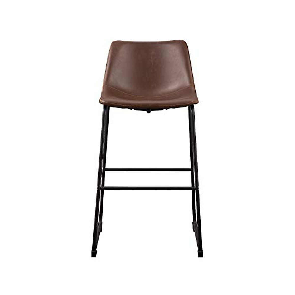 Signature Design by Ashley Centiar Urban Industrial 28.75" Pub Height Bucket Seat Barstool, 2 Count, Brown