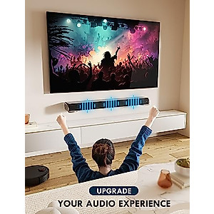 AFOOYO Universal Soundbar Acrylic Mount Shelf Sound Bar Mounts Speaker Wall Mount Compatible with Samsung,Sony,LG,Vizio,Bose,Polk,Sonos,Onn,Roku,TCL, JBL More - Under TV, up to 33 LBS（Transparent）