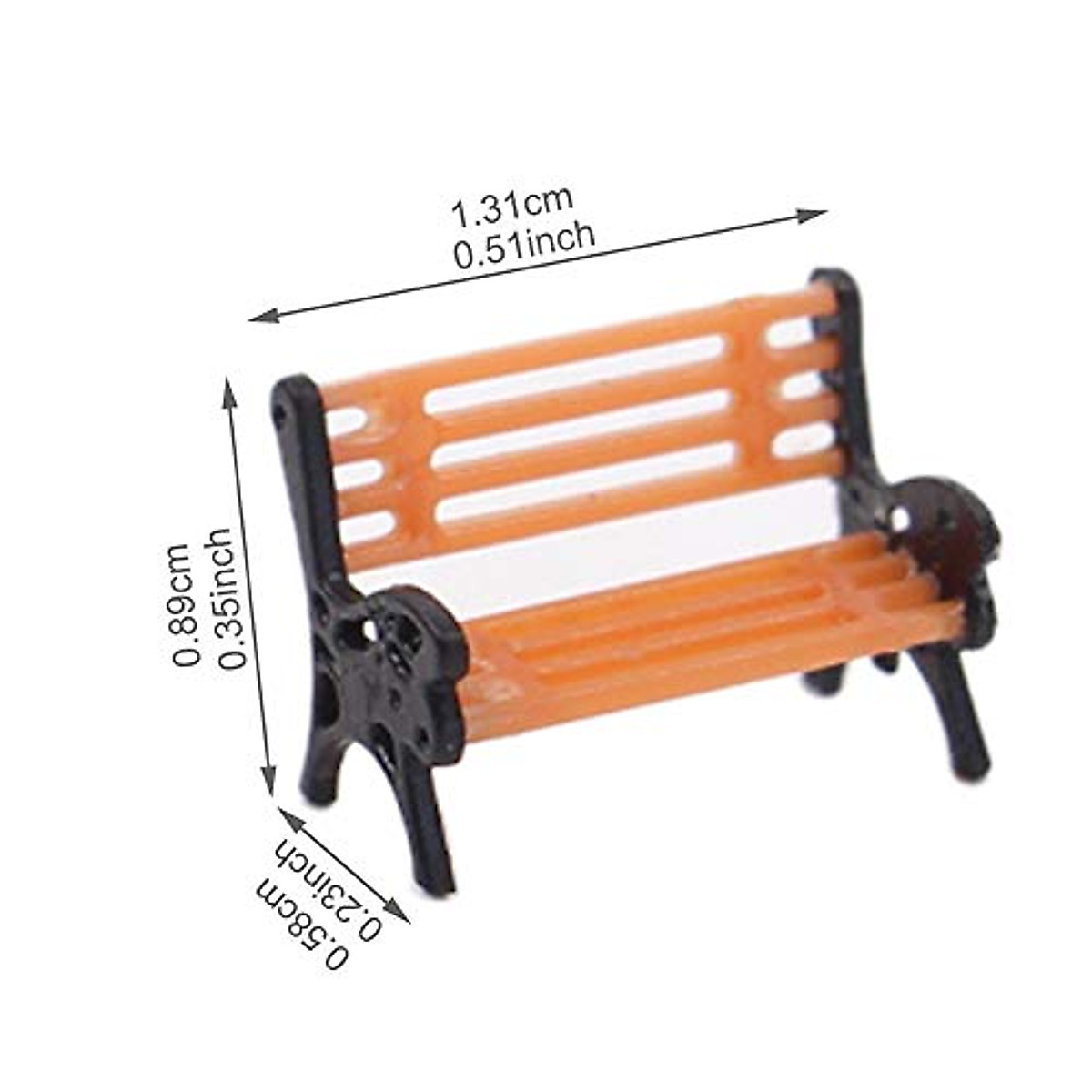 YZ150 10pcs Park Benches Model Train 1:100 Bench 1.31cm or 0.51inch Chair Settee TT Railway Layout New