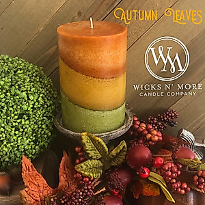 Wicks N More Autumn Leaves Scented Candle (3x6 Pillar)