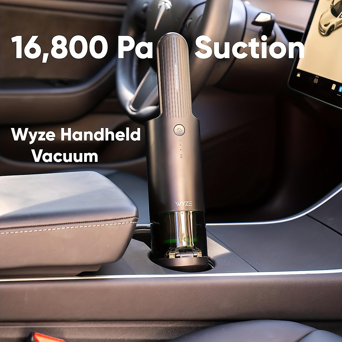 WYZE Handheld Vacuum Cleaner; Cordless, 16,800pa Powerful Suction, Lightweight and Fast Charging Handheld Portable Vacuum Ideal for Pet, Car, Home and Office