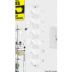 Marketing Holders Sunglasses Holder 6 Pair Wall Mount with Hardware Department Stores Malls Shopping Centers Convenient Clear Acrylic Organizer