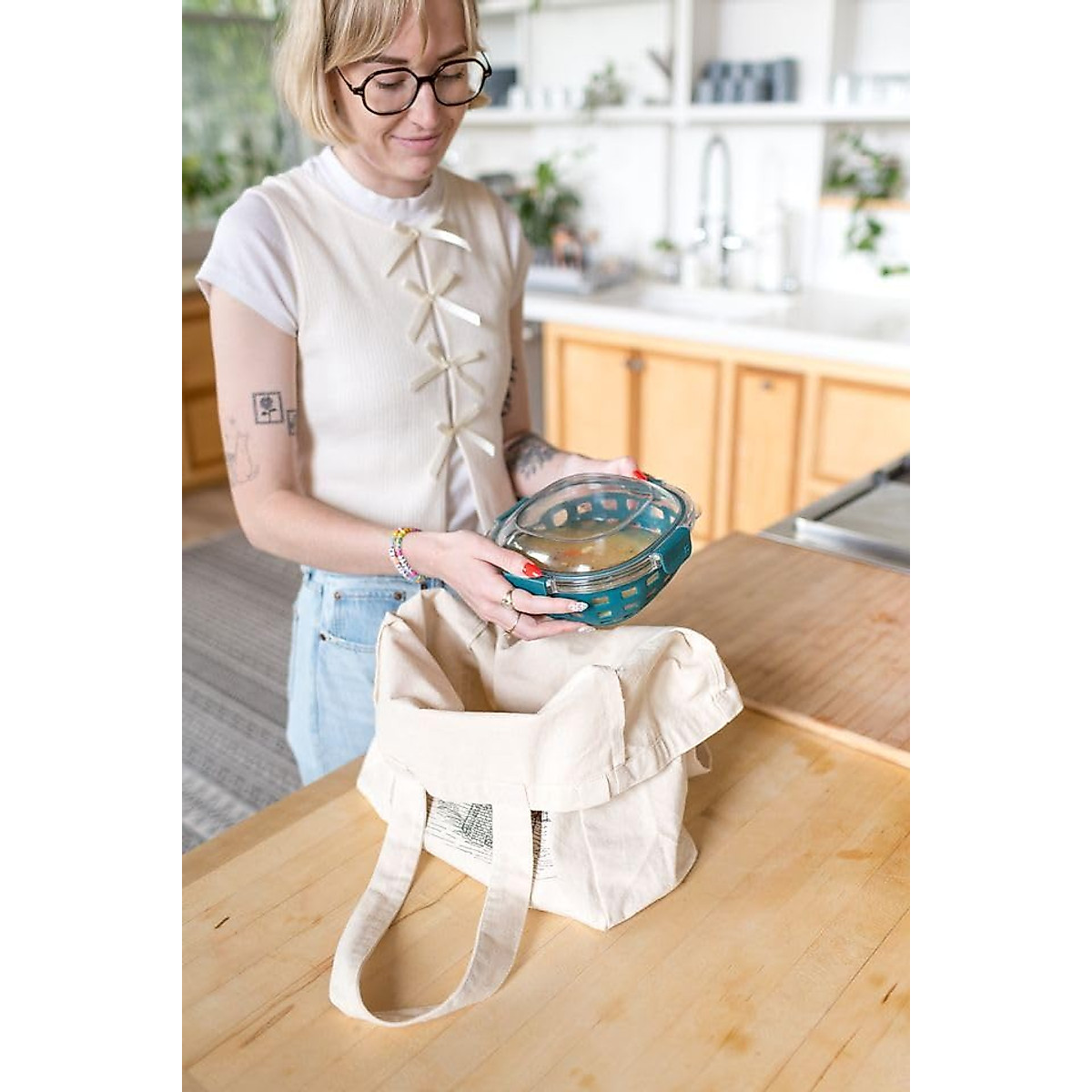 Ello DuraGlass Food Storage Glass Lunch Bowl Container - Meal Prep Container with Silicone Sleeve and Airtight Lid, 5 Cup, Teal