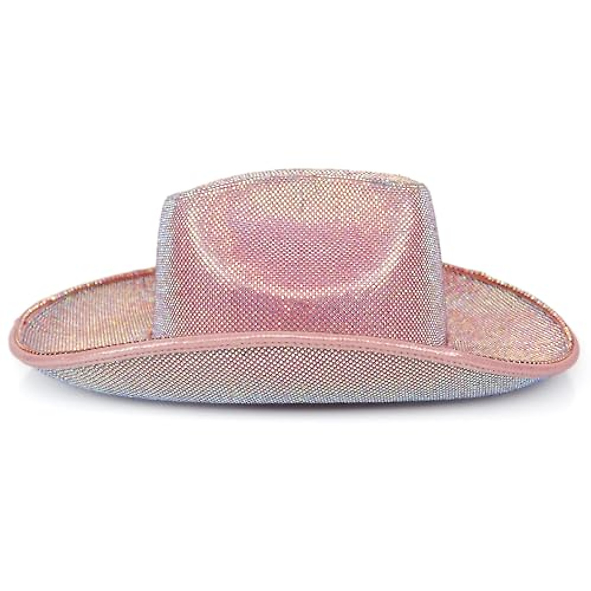 Women's Dazzling Hotfix Rhinestone Western Cowboy Hat | One-Size-Fits-Most | Ideal for Bachelorette Parties, Weddings & More! Pink