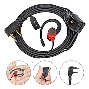 UAYESOK Surveillance Kit Earpiece for 2 pin Kenwood Two Way Radio for Baofeng UV-5R BF-888s BF-F8HP UV-82 UV-82HP Retevis H-777 RT21 RT22 RT26 RT68