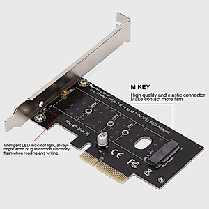 M.2 NVME SSD to PCIE 3.0, Sturdy Durable Wide Compatibility High Speed Expansion Card Fast Heat Dissipation for Computer for Mainboard(X4)