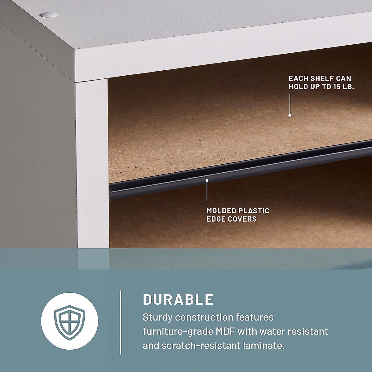 Safco Literature Organizer, 24 Compartments, 2 Drawers, Office and Classroom Mailbox with Adjustable Shelves, Wood Paper and Mail Sorter, Gray