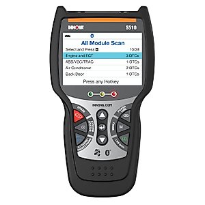 INNOVA 5510 OBD2 Scanner, Scantool for ABS Clear, All System Scanner, Caliper Service, Brake Pad Life, Read/Erase ABS/SRS Codes, Reset Oil Light, Live Data, Lifetime Free Updates