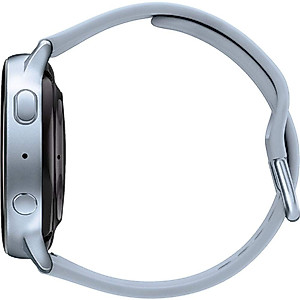 Samsung Galaxy Watch Active2 (Silicon Strap + Aluminum Bezel) Bluetooth - International (Cloud Silver, R820-44mm) (Renewed)