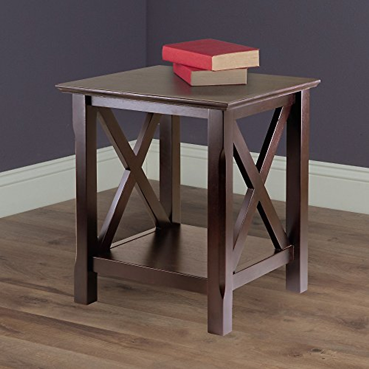Winsome Xola 20W x 19.13-Inch D End Table, Cappuccino (40420)