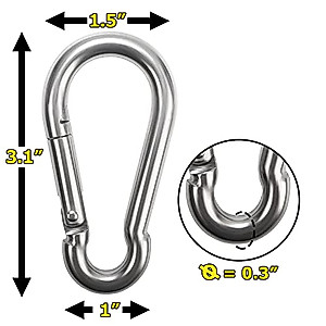 A2ZCARE Combo LAT Pull Down Attachment - Cable Machine Accessories for Home Gym with Multi Option: V-Handle, Tricep Rope, D-Handle, V-Shaped Bar, and Rotating Bar (Snap Hook (Set of 4))