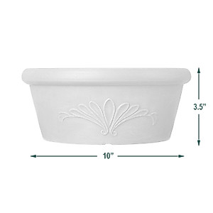 Arcadia Garden Products TA25DC Bulb Pan, 10"x3.5", Dark Charcoal