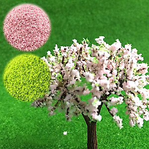 Woohome 18 Color Tree Powder Model for DIY Miniature Model Shrub Bushy Tuft, DIY Model Trees Basing Material Kit, Building Model Railway Fairy Garden Diorama Scenery