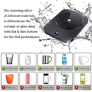Shelina Coffee Mug Warmer,Beverage Warmer ,Electric for Office Home Use,Smart with Three Temperature Settings(Cup Not Included)