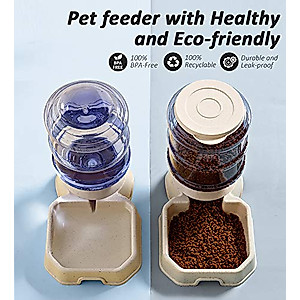 QLING Pet Water Dispenser Automatic for Dogs Cats, 100% BPA-Free, Gravity Refill, Easily Clean, Self Feeding for Small Large Pets Puppy Kitten Rabbit Bunny