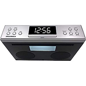 PROSCAN Under Cabinet Clock Radio, Music System with Bluetooth Streaming and FM Radio