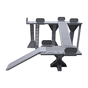 EnderToys Multi-Level Industrial Skirmish Field, Terrain Scenery for Necromunda, Kill Team, Compatible with Sector Mechanicus, 3D Printed and Paintable