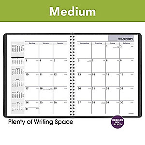 2021 Monthly Planner by AT-A-GLANCE, 7" x 8-3/4", Medium, DayMinder, Black (G4000021)