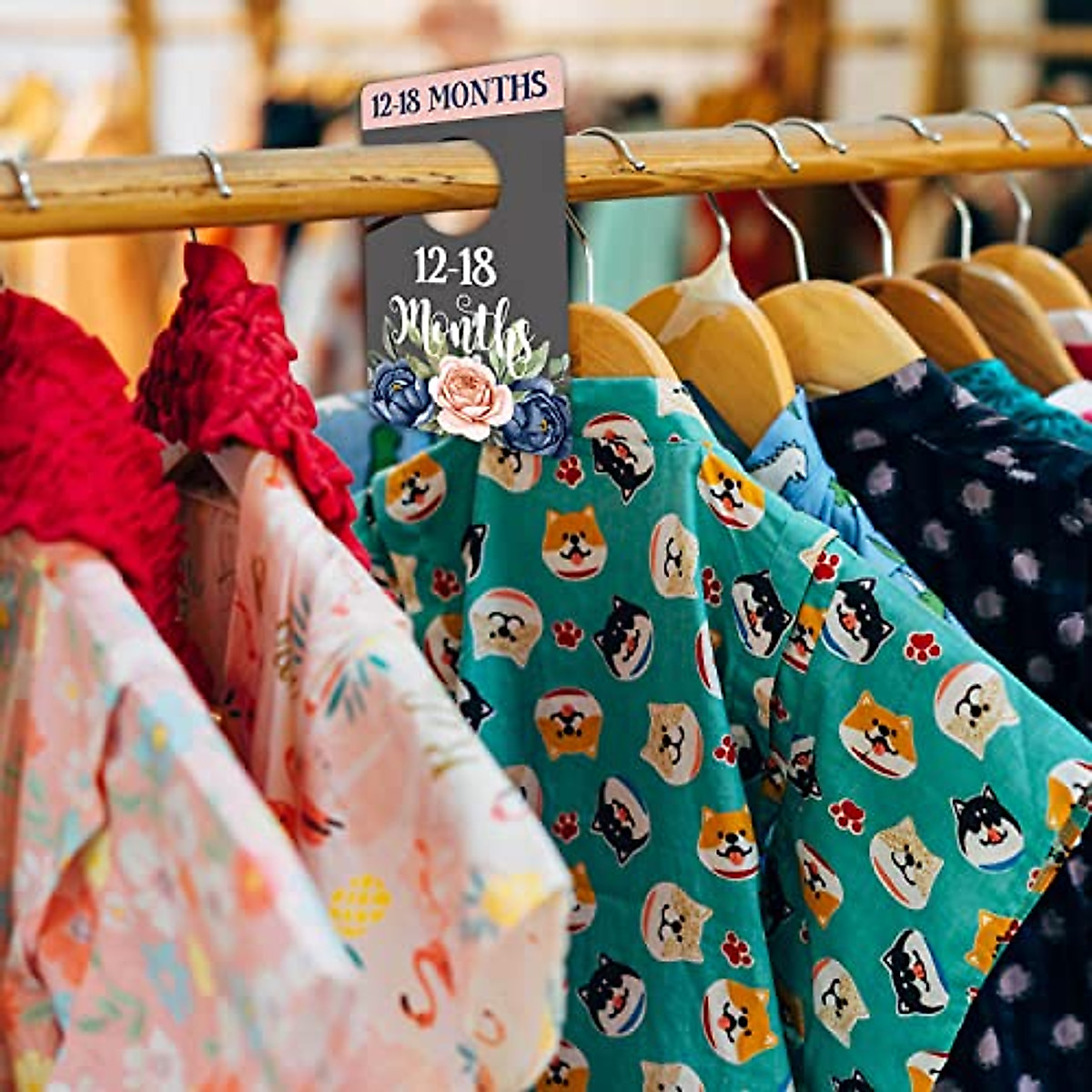 Hanger Dividers-Baby Closet Size Dividers - Baby Closet Dividers, Baby Clothing Size Age Dividers -Baby Closet Organizer For Nursery Organization, Newborn Essentials, Nursery Closet Dividers.