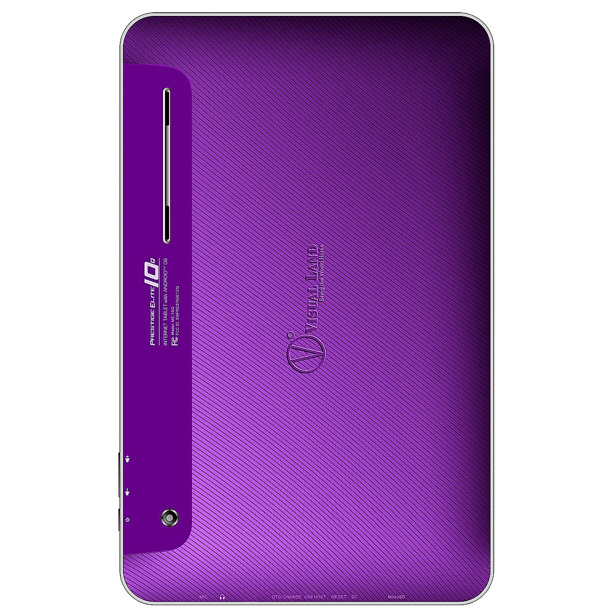 Visual Land Prestige ELITE 10QL 10.1 Inch Quad-Core Android 5.0 Lollipop 16GB Tablet with Keyboard Case - Purple