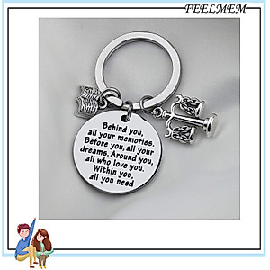 FEELMEM Scales of Justice Lawyer Gifts New Lawyer Gifts Behind You All Your Memories Before You All Your Dreams Keychain Law School Graduation Gift for Attorney Law Students (Lawyer Keychain)