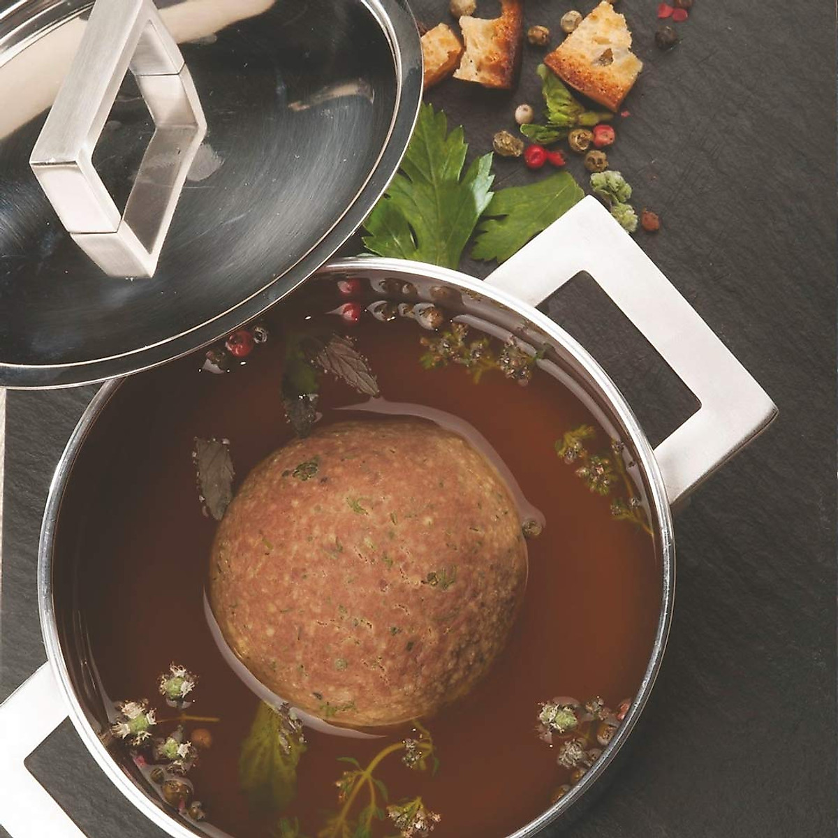 Mepra Attiva 24 cm Frying Pan, 2 Handle, Tri-ply, Stainless Steel Finish, Aluminum Core, Dishwasher-safe