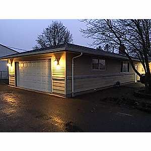 Home Decorators Collection Brimfield 180-Degree 1-Light Aged Iron Motion-Sensing Outdoor Wall Lantern